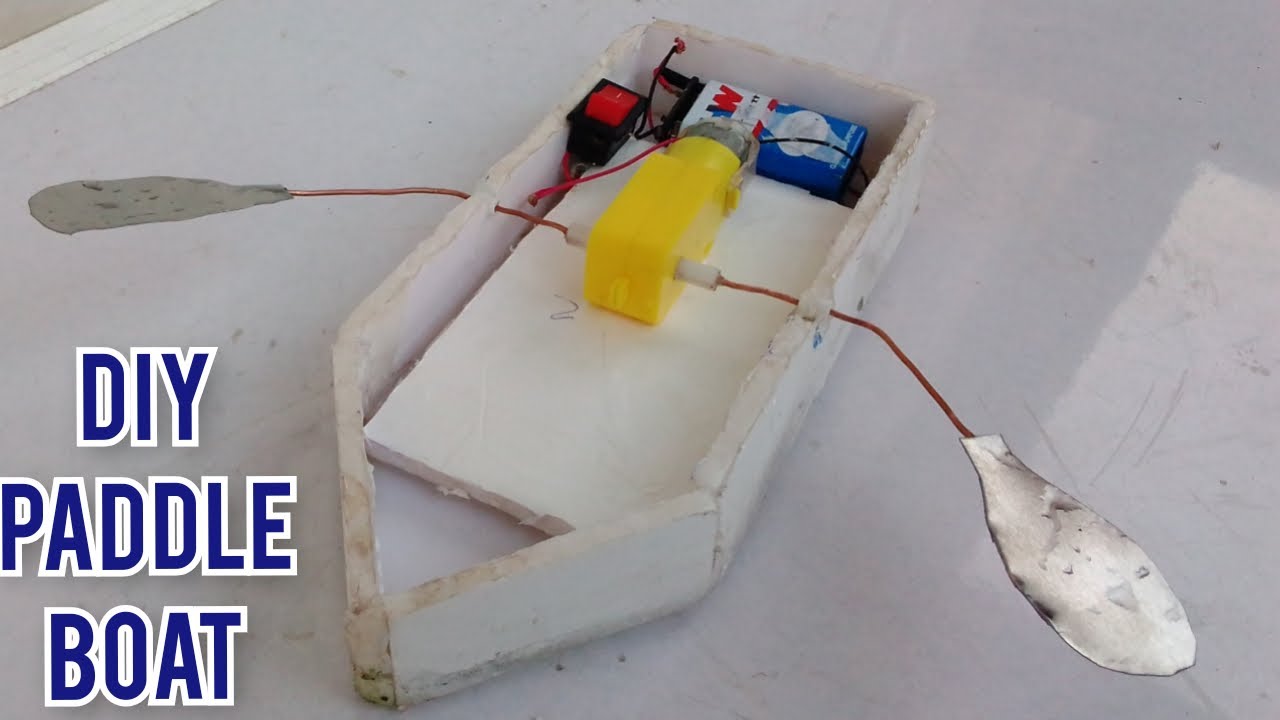 how to make a simple Diy Paddle boat ⛵|| Diy Boat toy || Creative Mindz ...