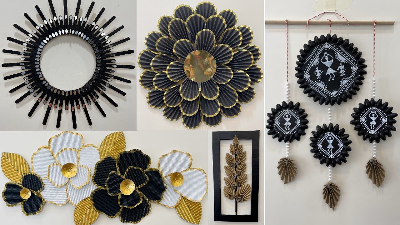 DIY Room Decor Ideas - 5 DIY Wall Decor Ideas || Wall Hanging Craft ...