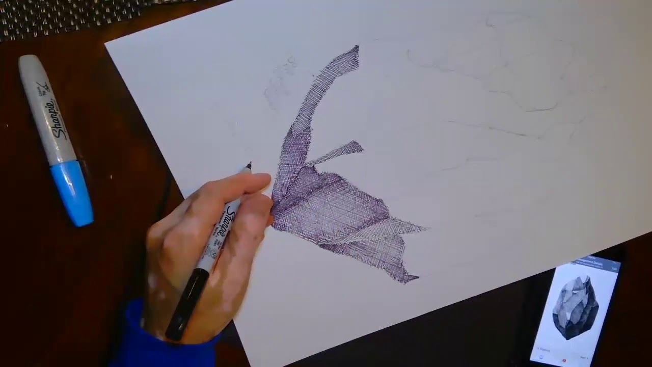 Rock Cross Hatching Tutorial - YouTube