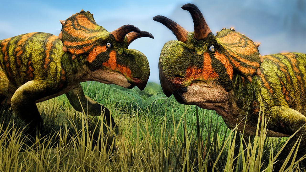 Manada de Avaceratops e Orodromeus! Na Trilha do Herrerassauros! Ava ...