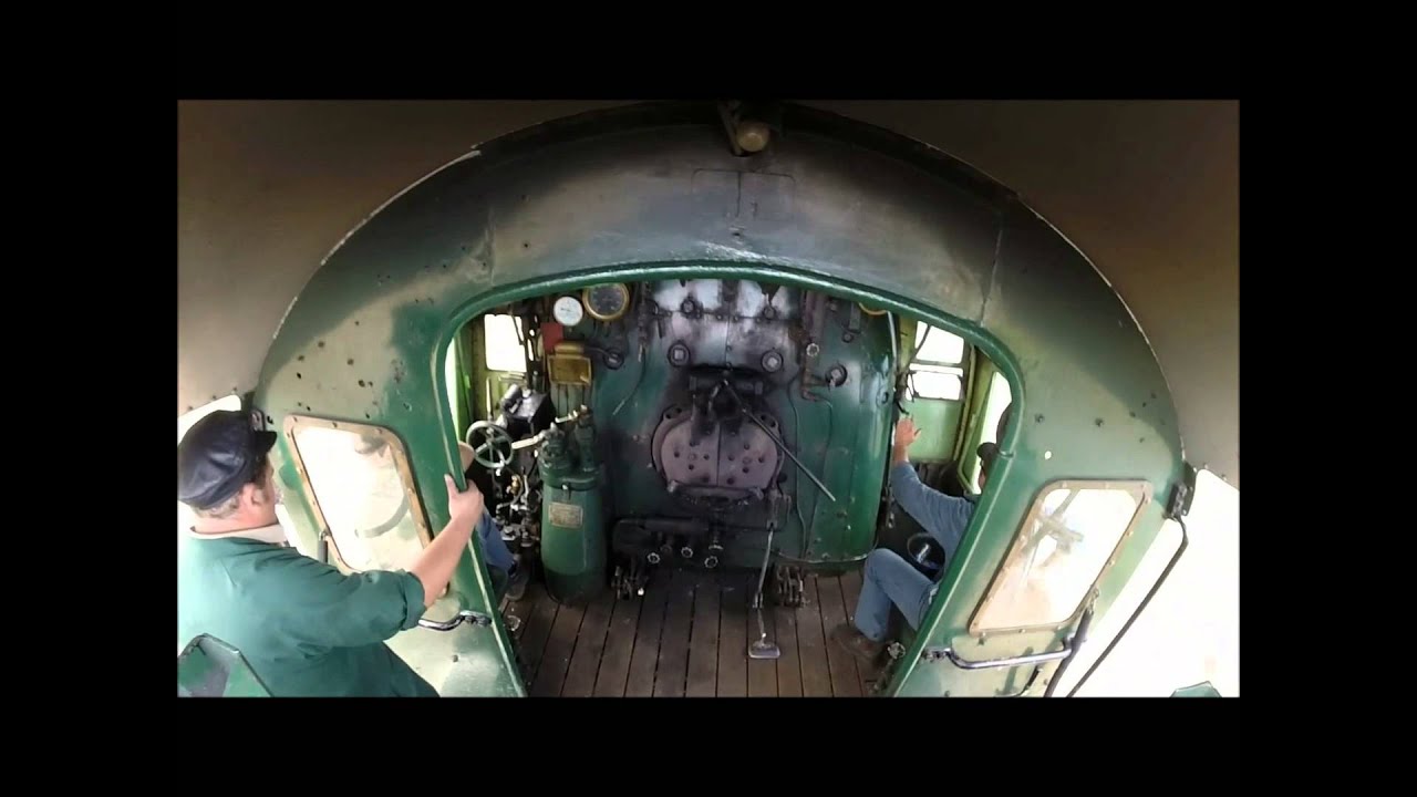 SteamRanger steam loco 621 in cab footplate view. Victor Harbor to Pt ...