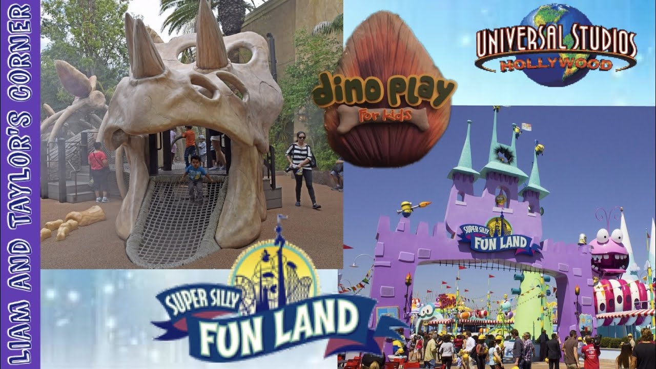 DINO PLAY for Kids and SUPER SILLY FUN LAND at Universal Studios | Liam ...