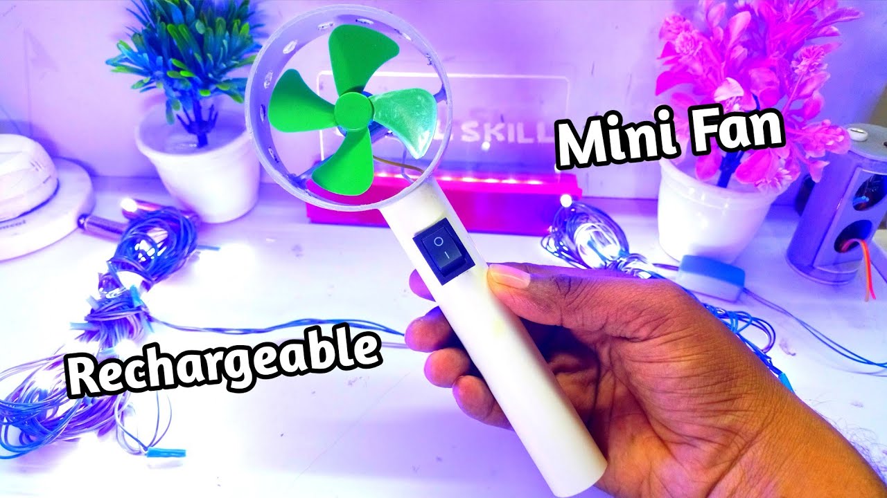 How To Make 4y Mini Rechargeable Fan / toy moter / 25mm pvc pipe ...