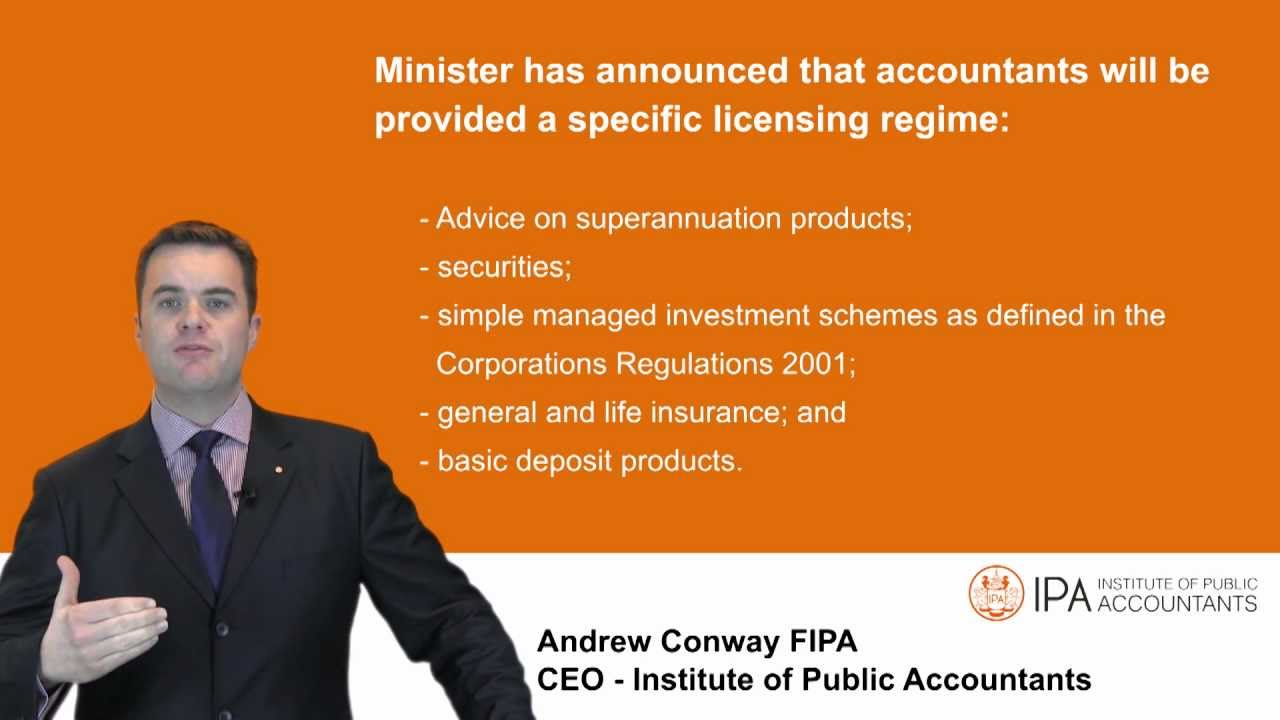 The future of financial advice announcement - Andrew Conway FIPA - YouTube