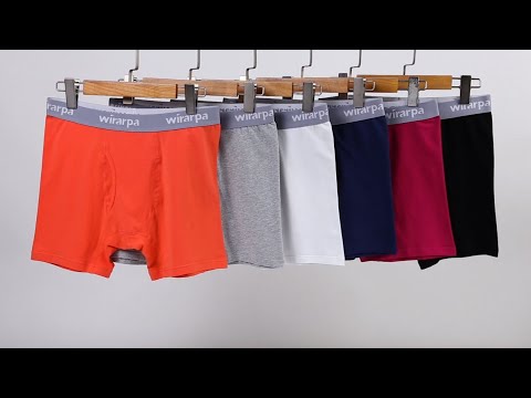 wirarpa Men's Boxer Briefs Cotton Stretch Underwear Open Fly Tagless ...