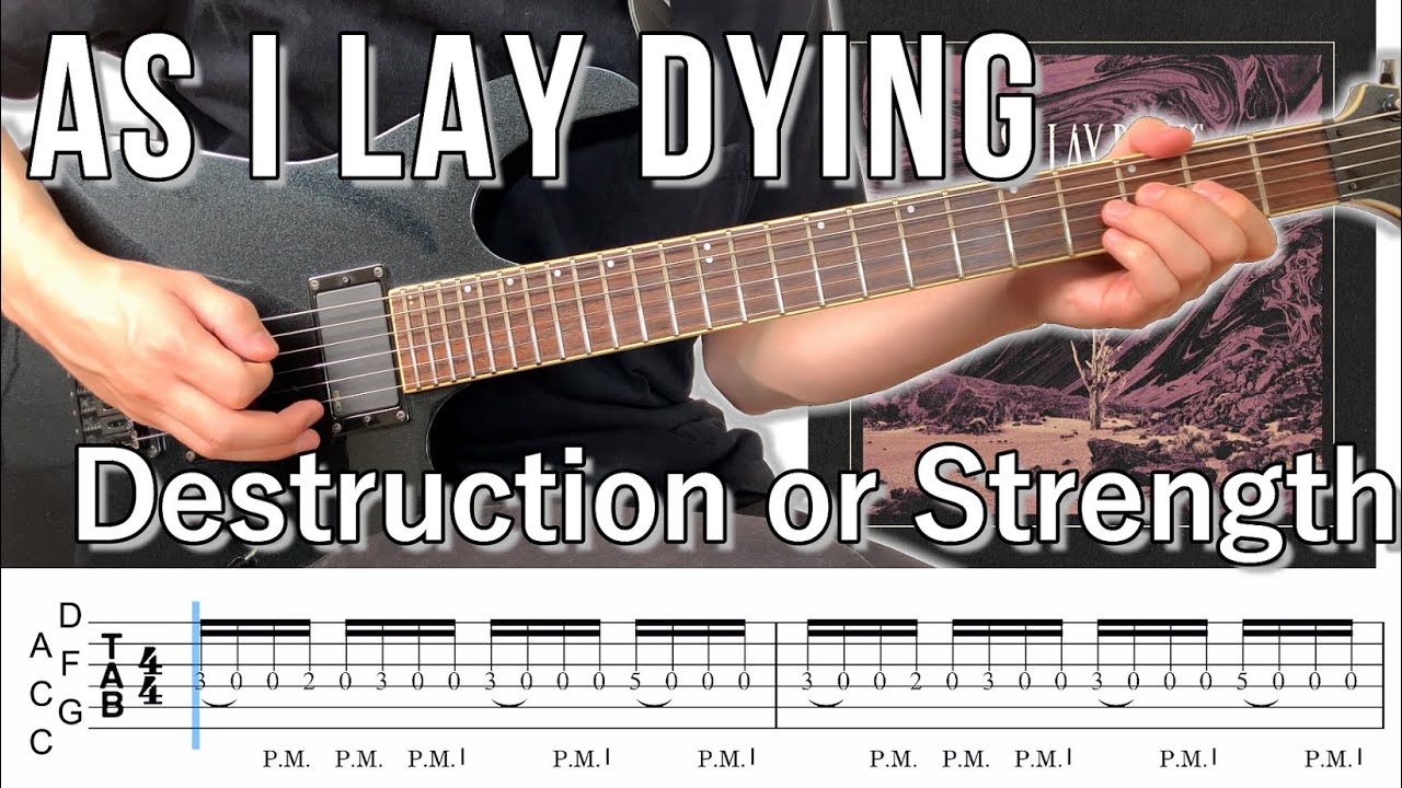 Destruction or Strength / As I Lay Dying (screen TAB | Guitar lesson ...