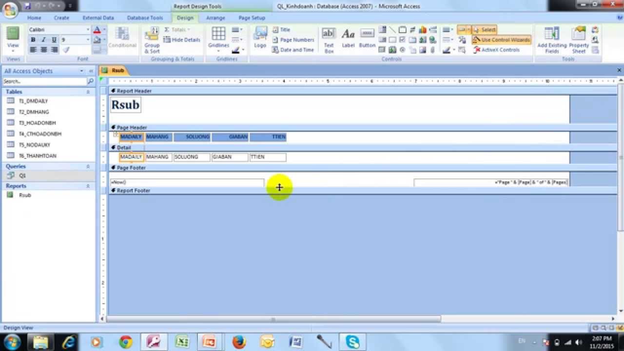Tạo Main/SubReport bằng Wizard (bài 1) - YouTube