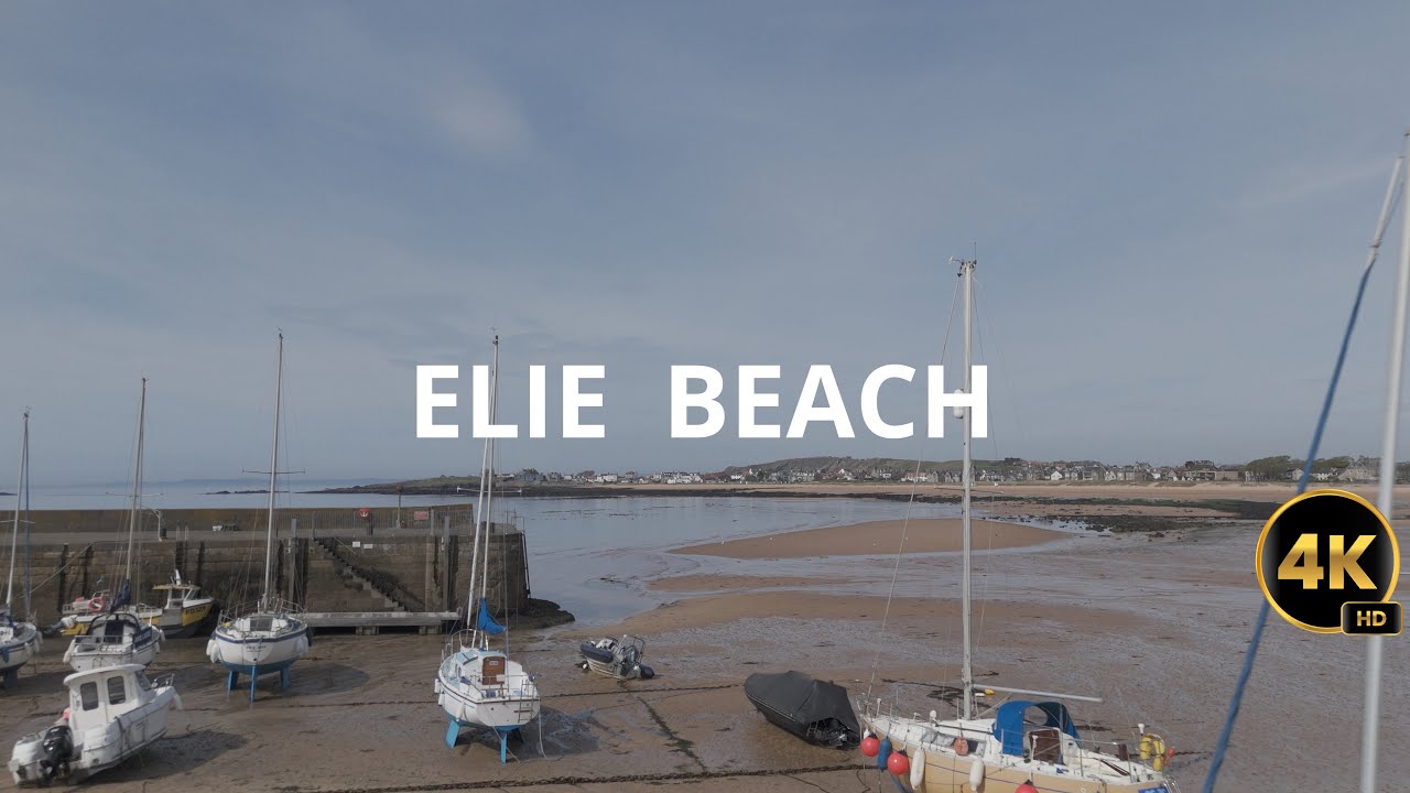 Drone footage of ELIE BEACH - Leven - East Coast Scotland - YouTube