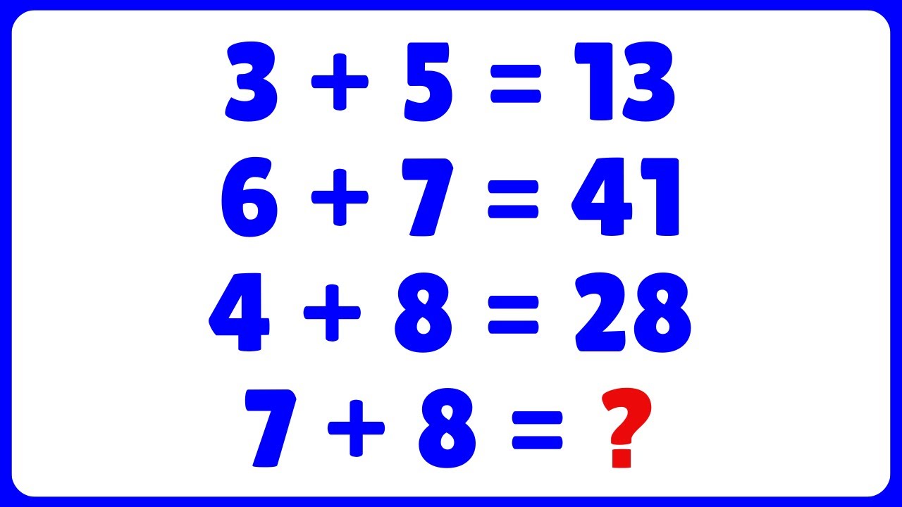 🔥 7 + 8 = NÃO É 15 | Não Nessa Sequência Lógica! Raciocínio Lógico ...