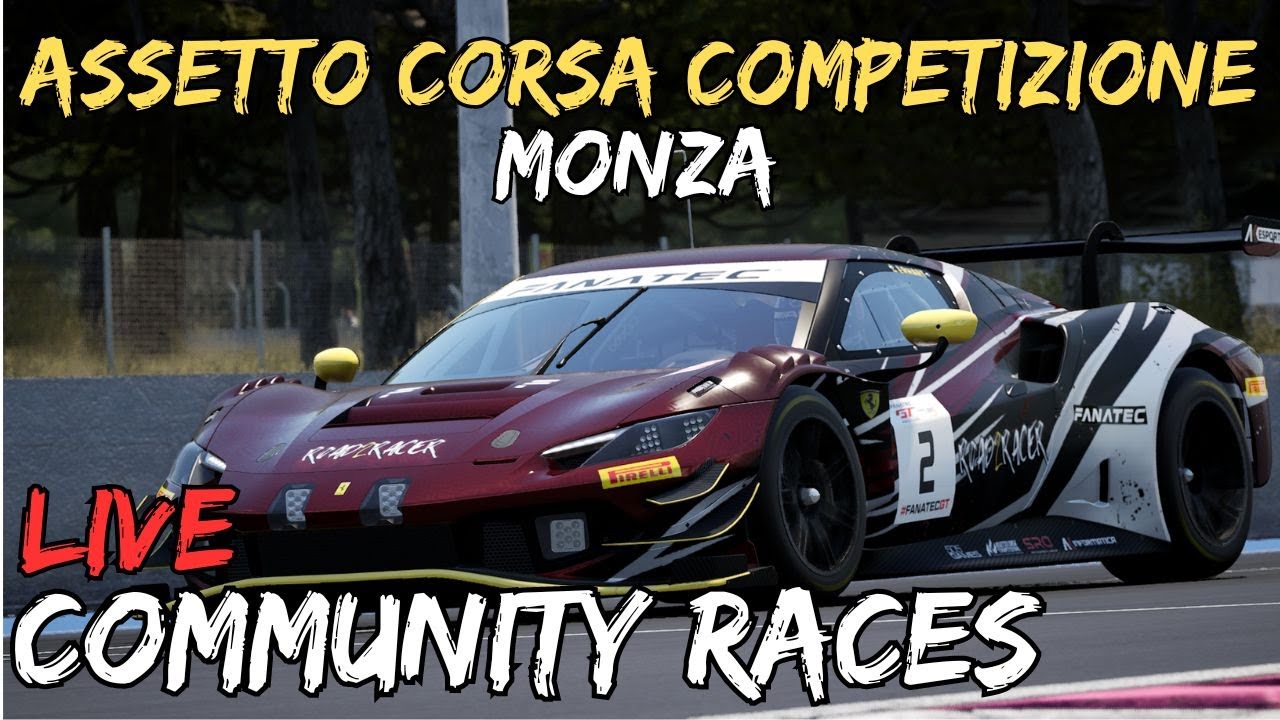 🔴 Monza Community Race with The Sim Cafe - Assetto Corsa Competizione ...