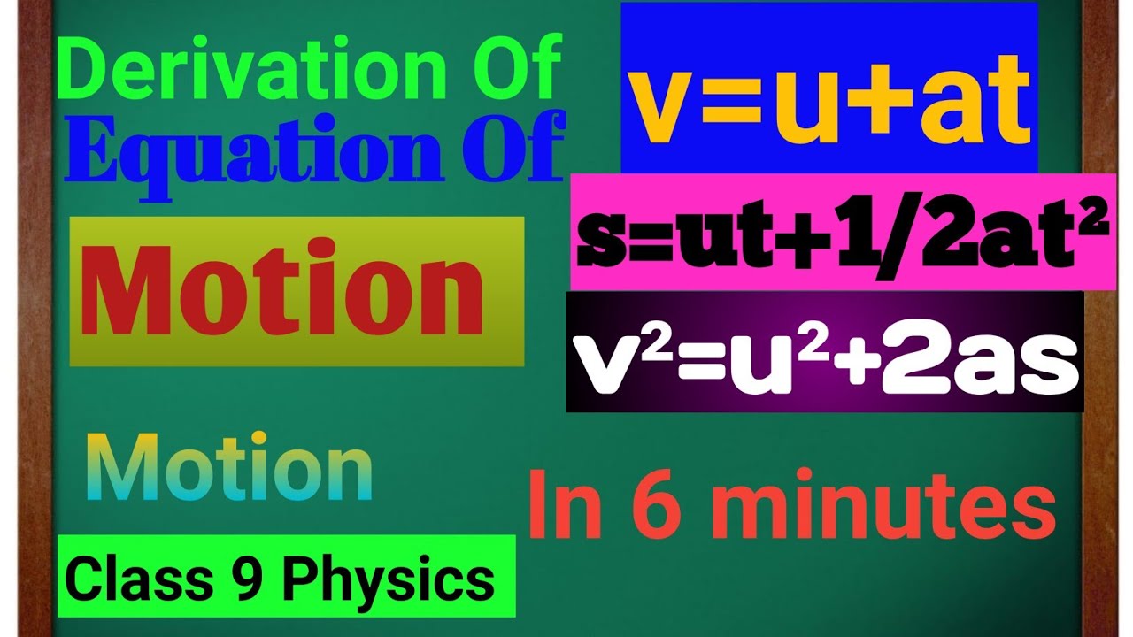 How to derive or proof the equation of motion in 7 Minutes||Equation of ...