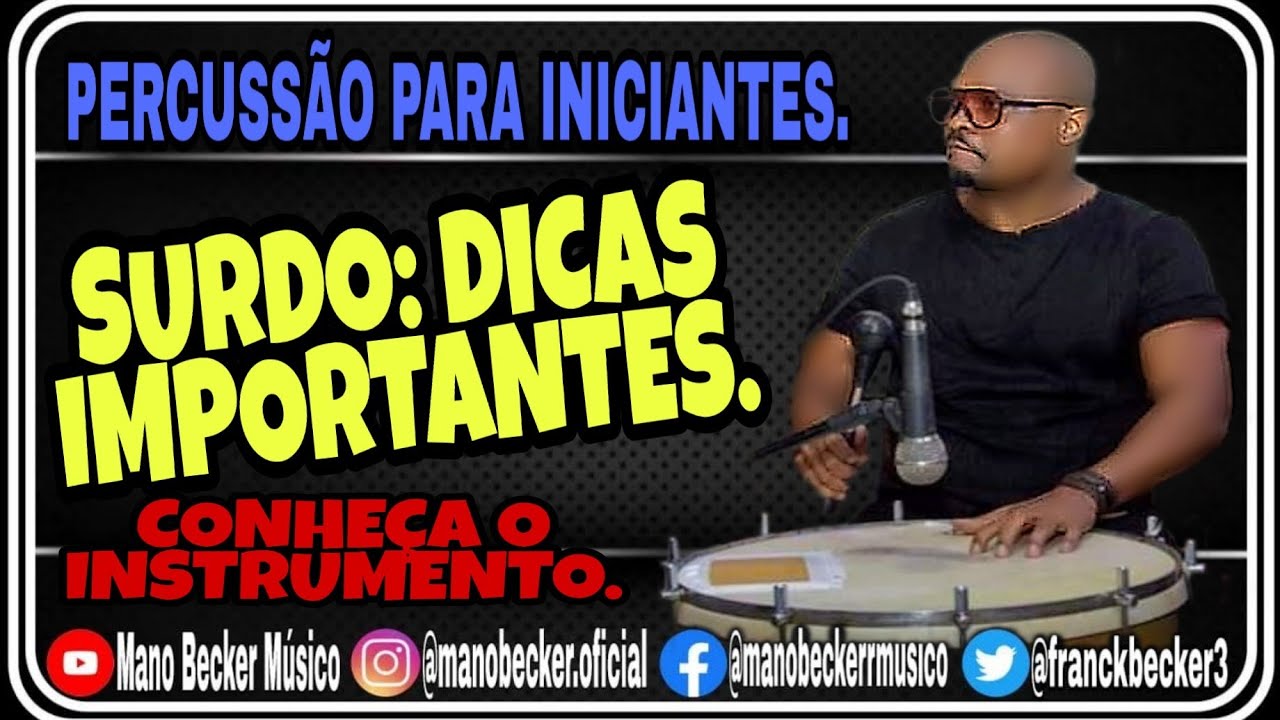 Como Tocar o Surdo. DICAS MUITO IMPORTANTES. - YouTube
