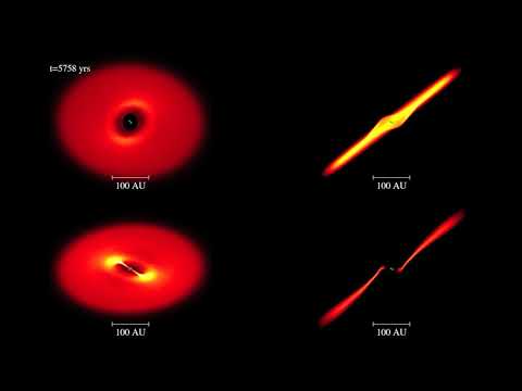 Warped gas disc torn apart by three stars directly observed for the ...