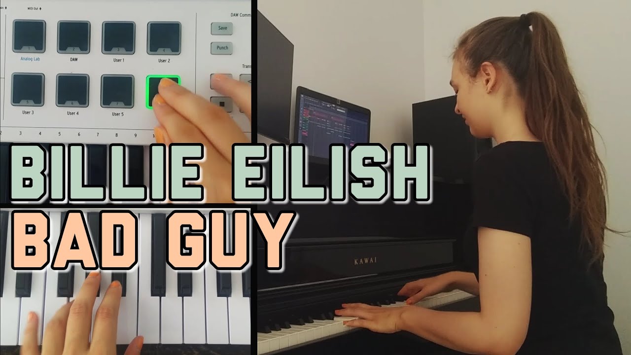Billie Eilish - Bad Guy (Piano cover by Deri) (Instrumental) - YouTube ...
