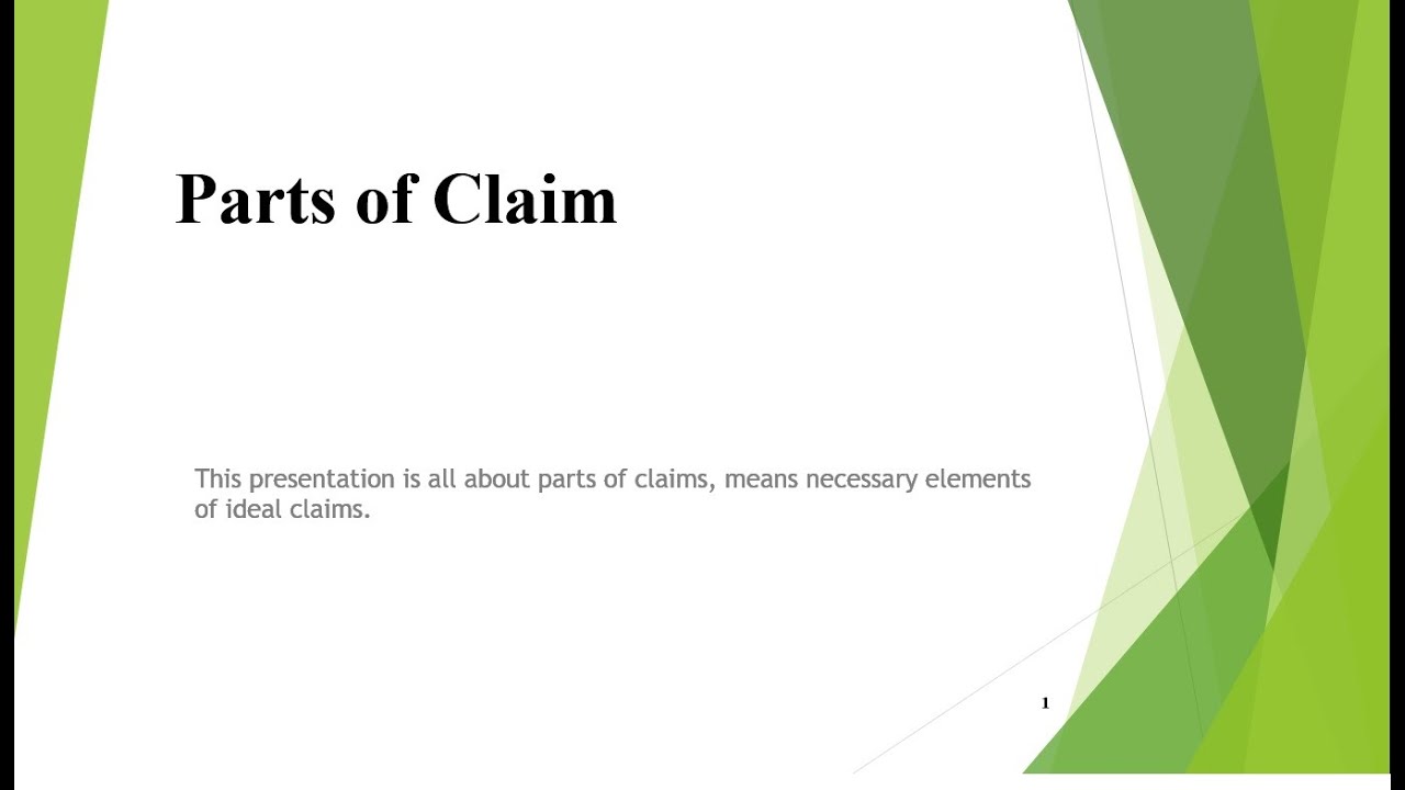 Parts of the patent claim - YouTube