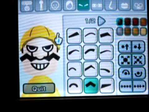 Wii- How to make a Wario Mii - YouTube