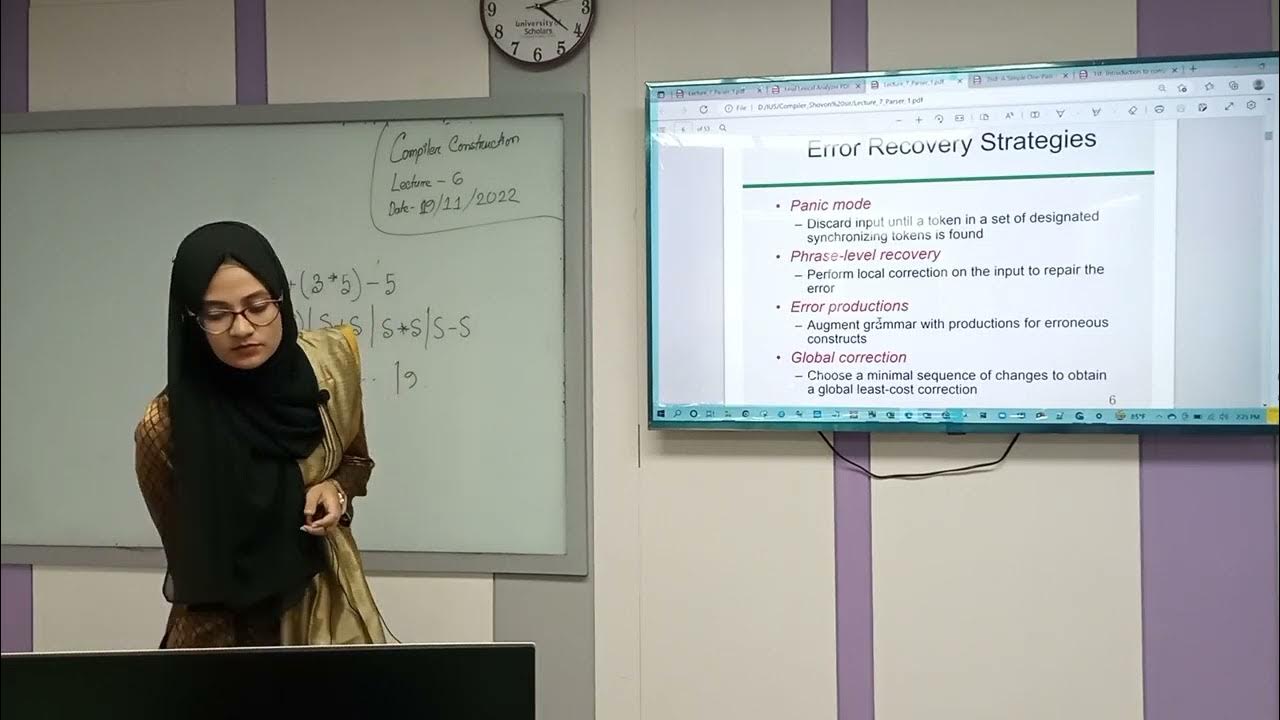 Compiler Construction | Lecture-06 | CSE | Ayesha Siddiqua | University ...