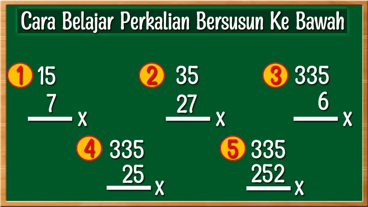 Cara Belajar Perkalian Bersusun Ke Bawah - YouTube