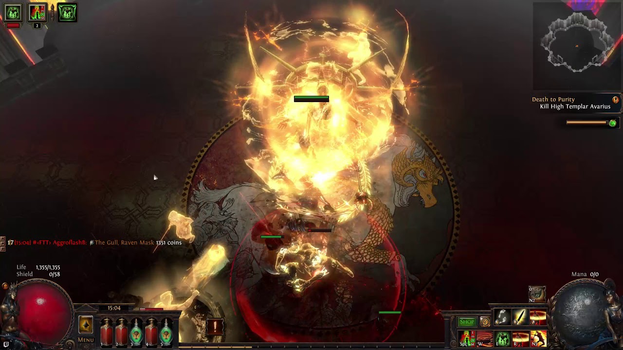Path of Exile Warchief Champion - Avarius High Templar Kill ( Flashback ...