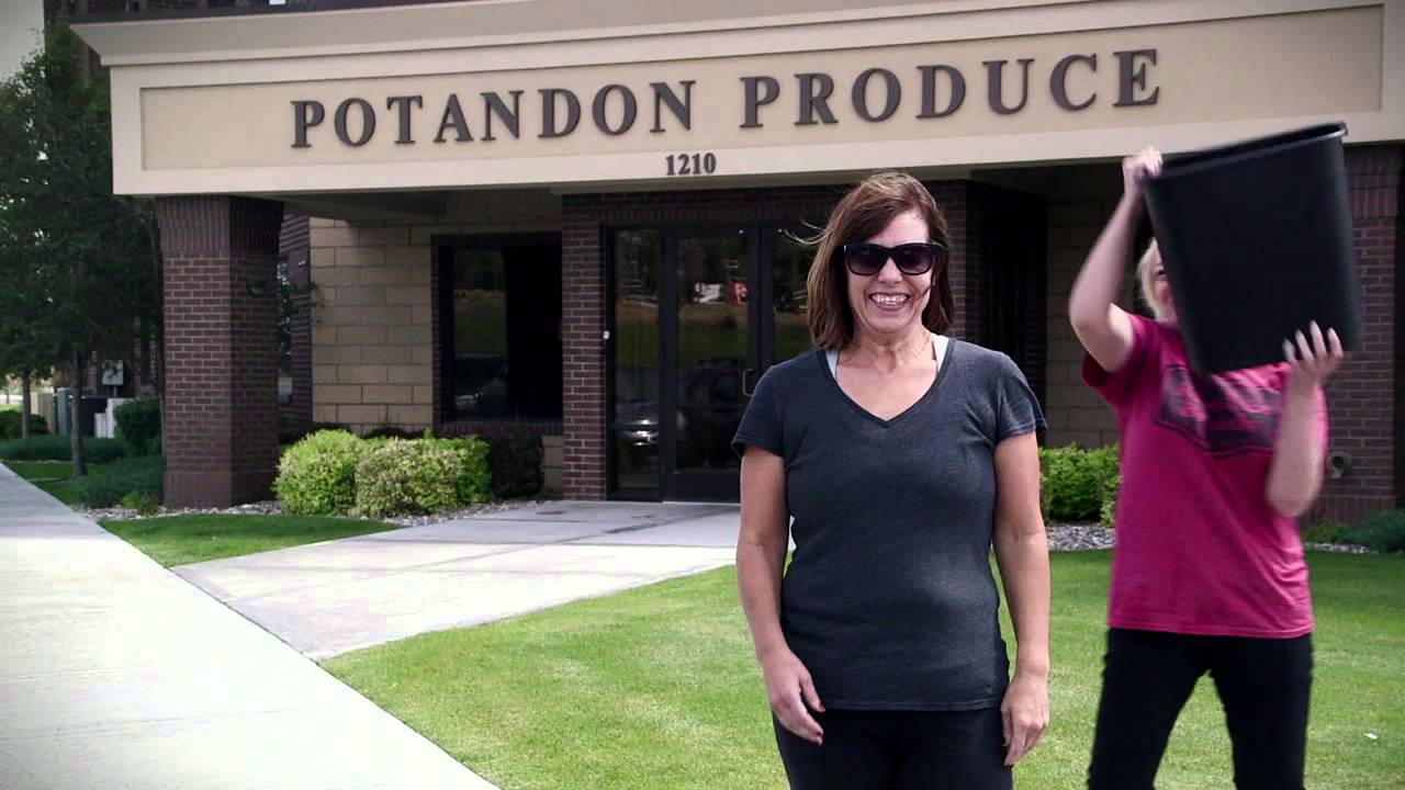 Lisa Swenson from Potandon Produce takes the ALS Ice Bucket Challenge ...