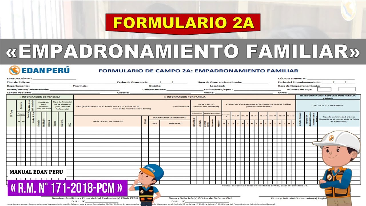 GUIA MASTER (EDAN PERU) - FORMULARIO N° 2A: EMPADRONAMIENTO FAMILIAR - YouTube
