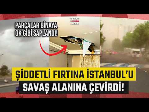 Şiddetli Fırtına İstanbullulara Zor Anlar Yaşattı: Çatılar Uçtu, Ağaçlar Devrildi… - TGRT Haber
