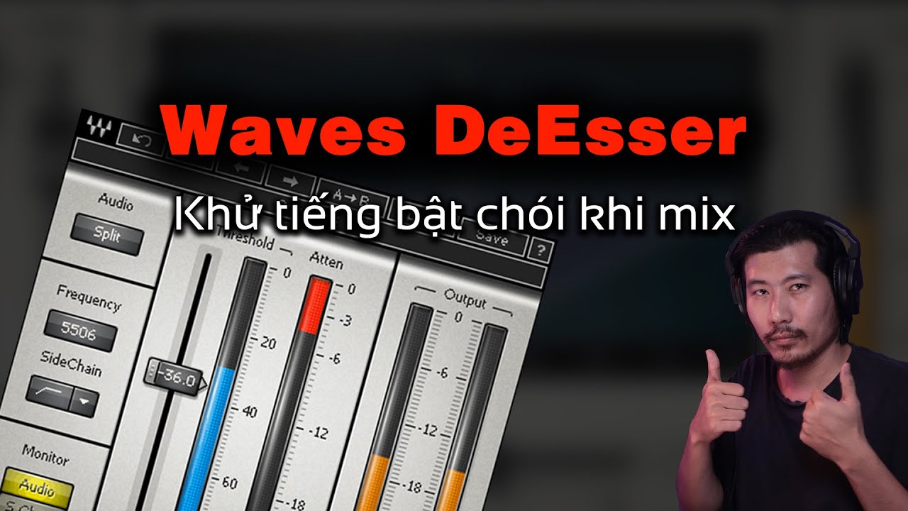 Waves Plugin: DeEsser công cụ xử lý chói, xì, bật khó chịu cổ điển của Waves - YouTube