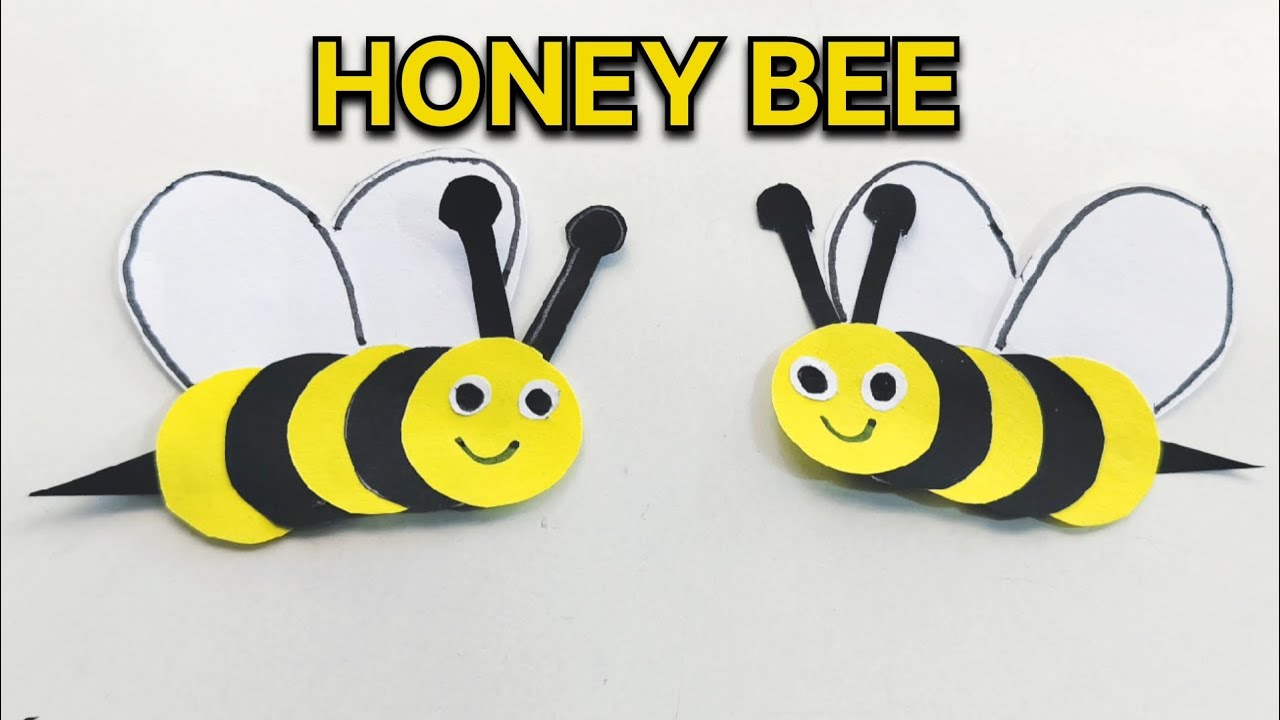 Honney Bee Craft || How to make Honey Bee with paper || Paper Honey Bee ...