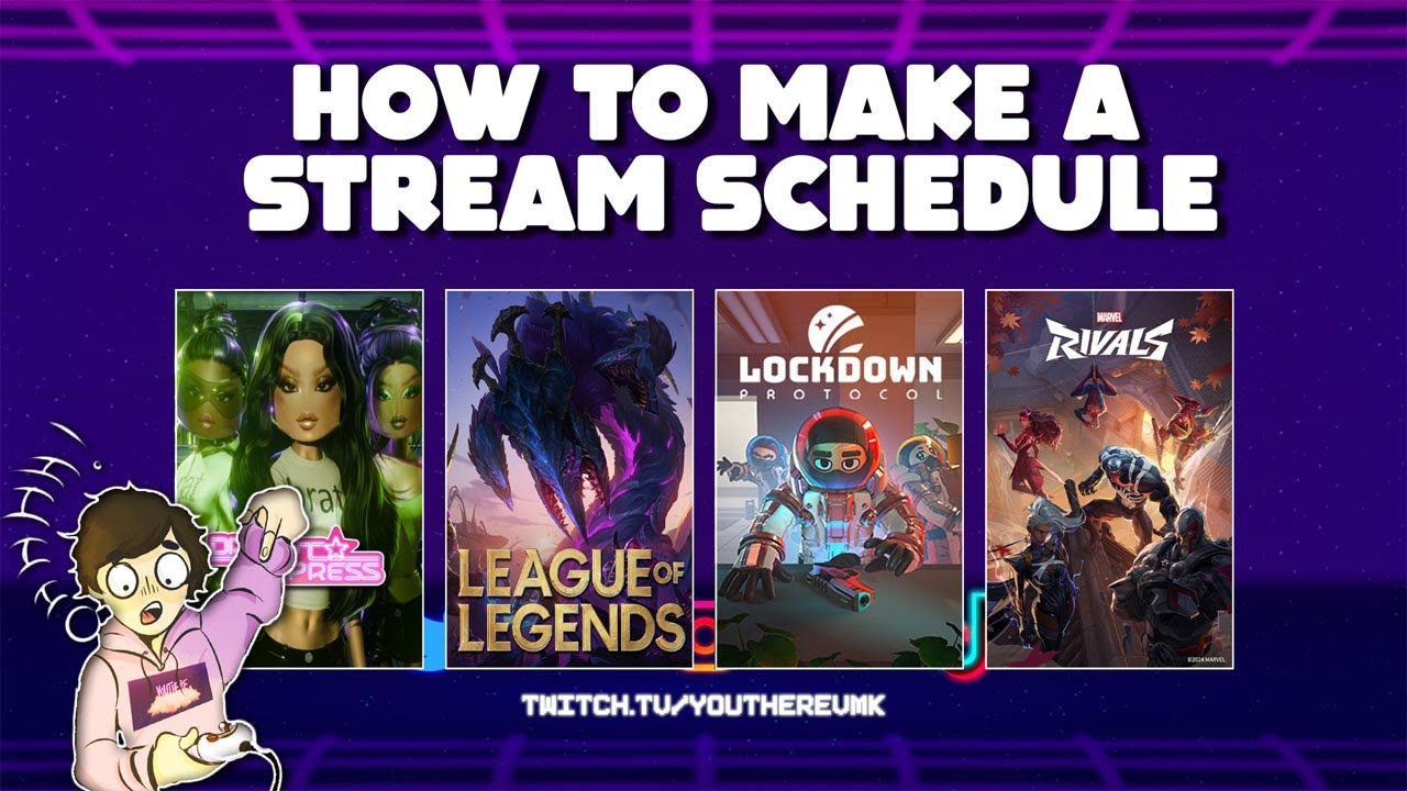 How to Make a Stream Schedule! | (Free Schedule Template Included ...