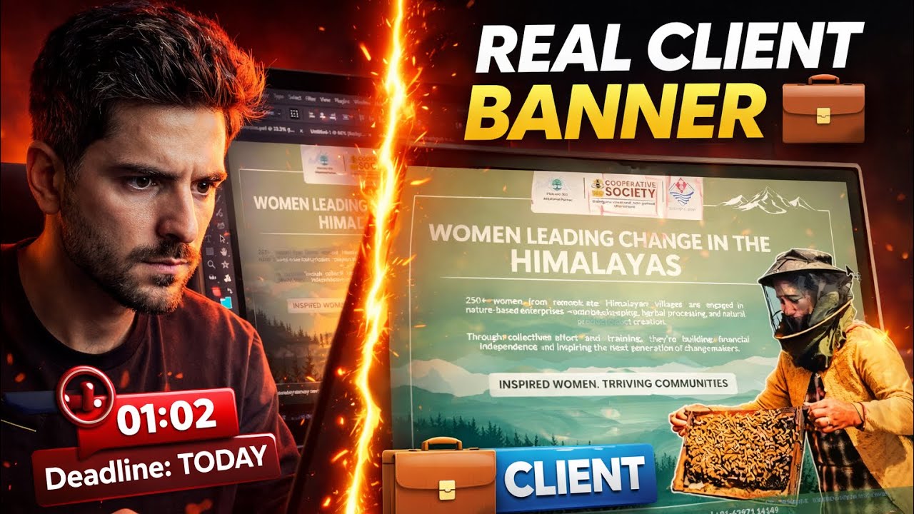 How we designed this Banner in 1 hour | Unmatched Graphics # ...