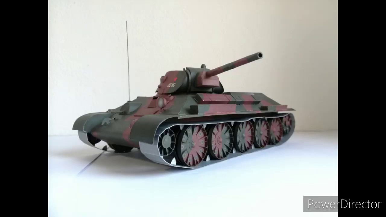 Kartonowy model - T-34/76 - 1/25 - Answer [Paper model] - YouTube