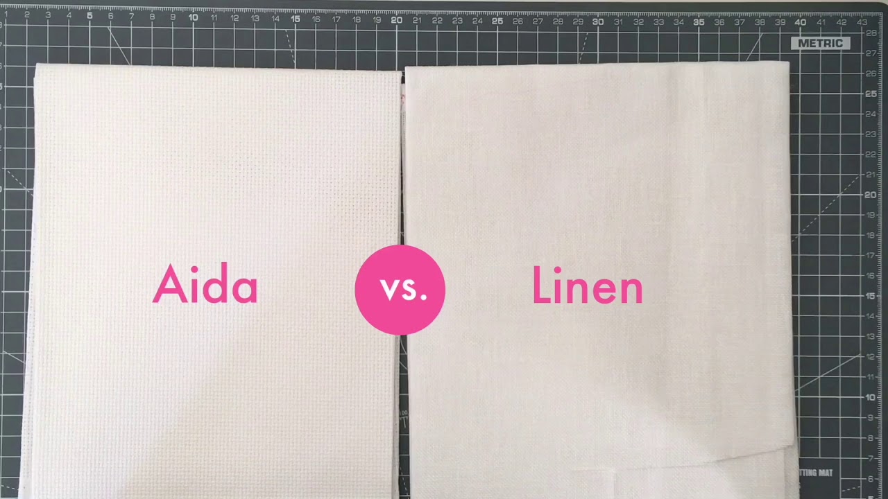 Aida v Linen - Floss Tube Video - the Happy Stitchery - YouTube
