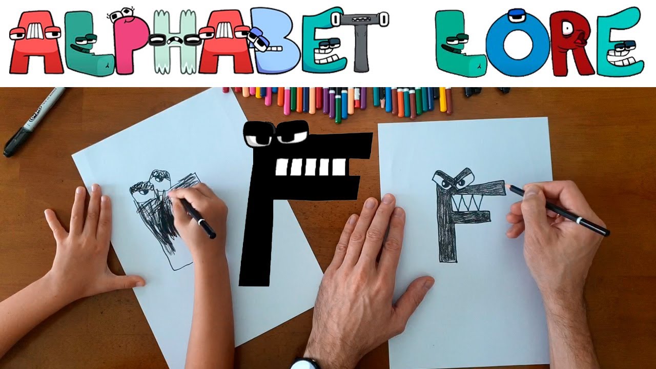 How To Draw Alphabet Lore - Letter F - Easy Drawing Tutorial for ...