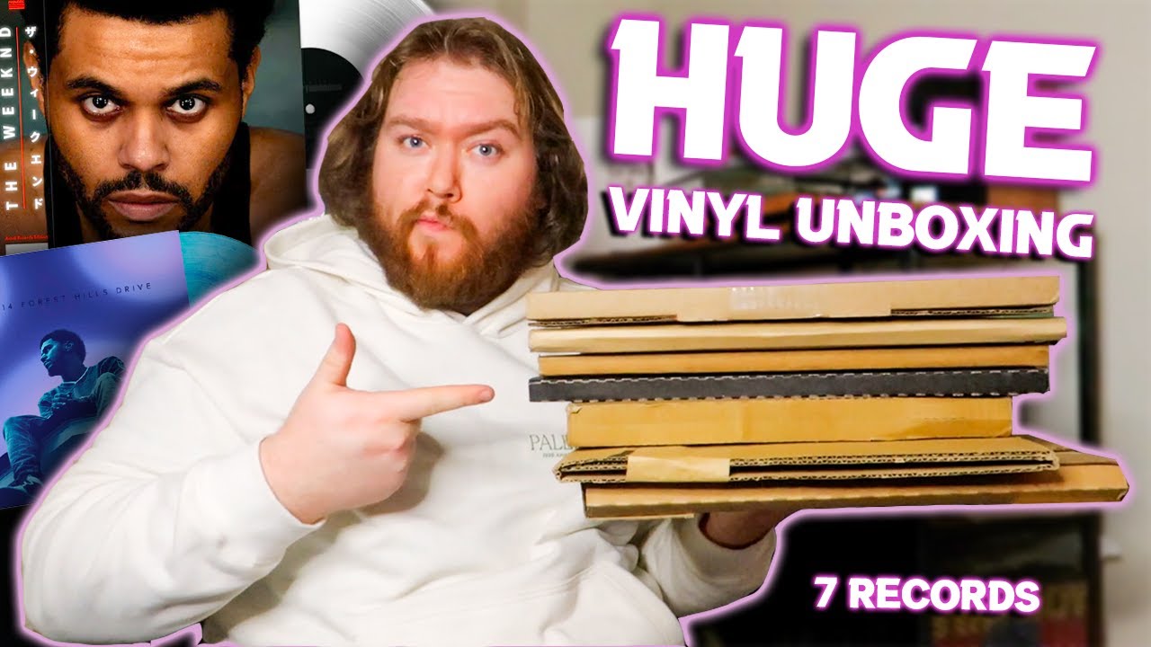 HUGE Vinyl Unboxing HAUL... (The Weeknd, J.Cole, + More!) - YouTube