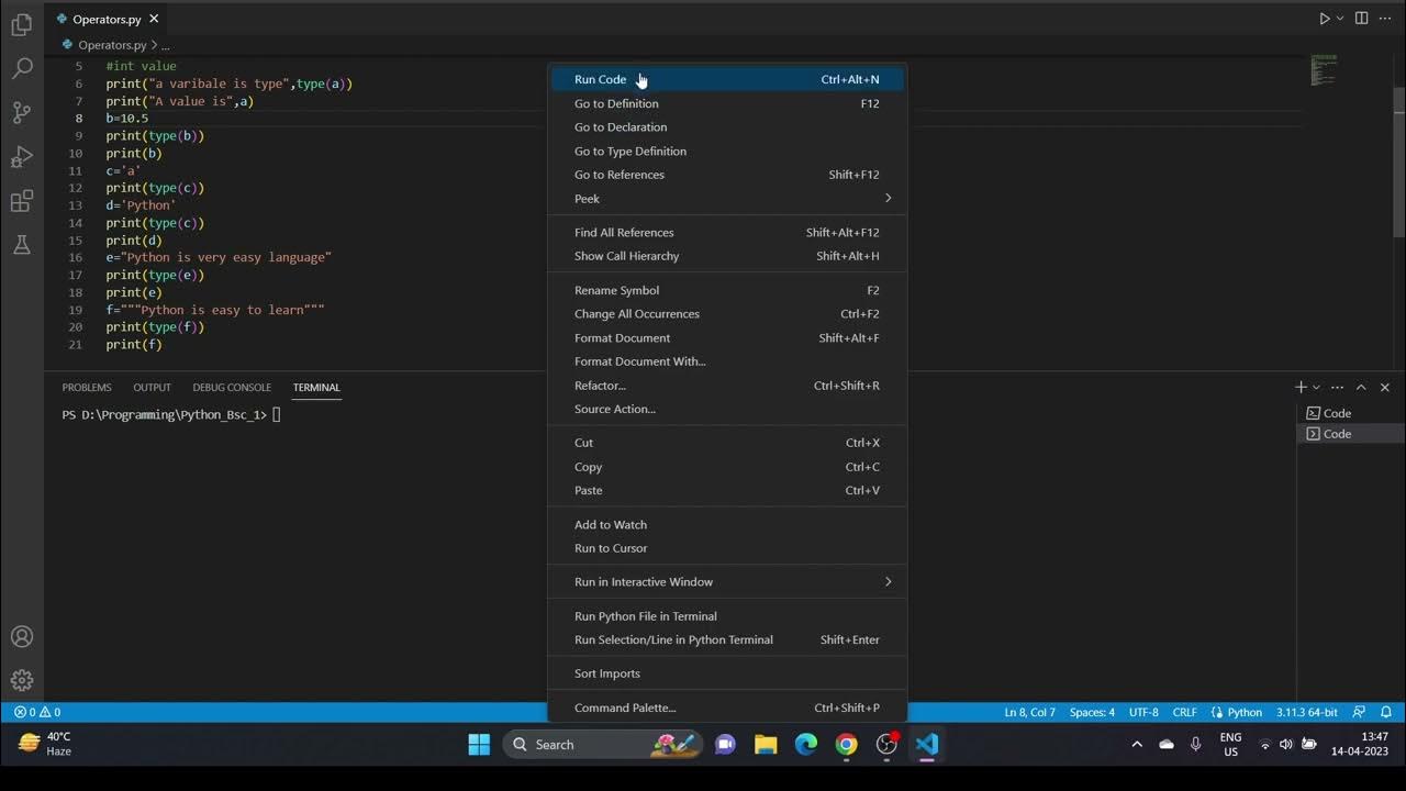 Fundamental Datatypes in Python 3.11 || Int, Float, Bool, Str and ...