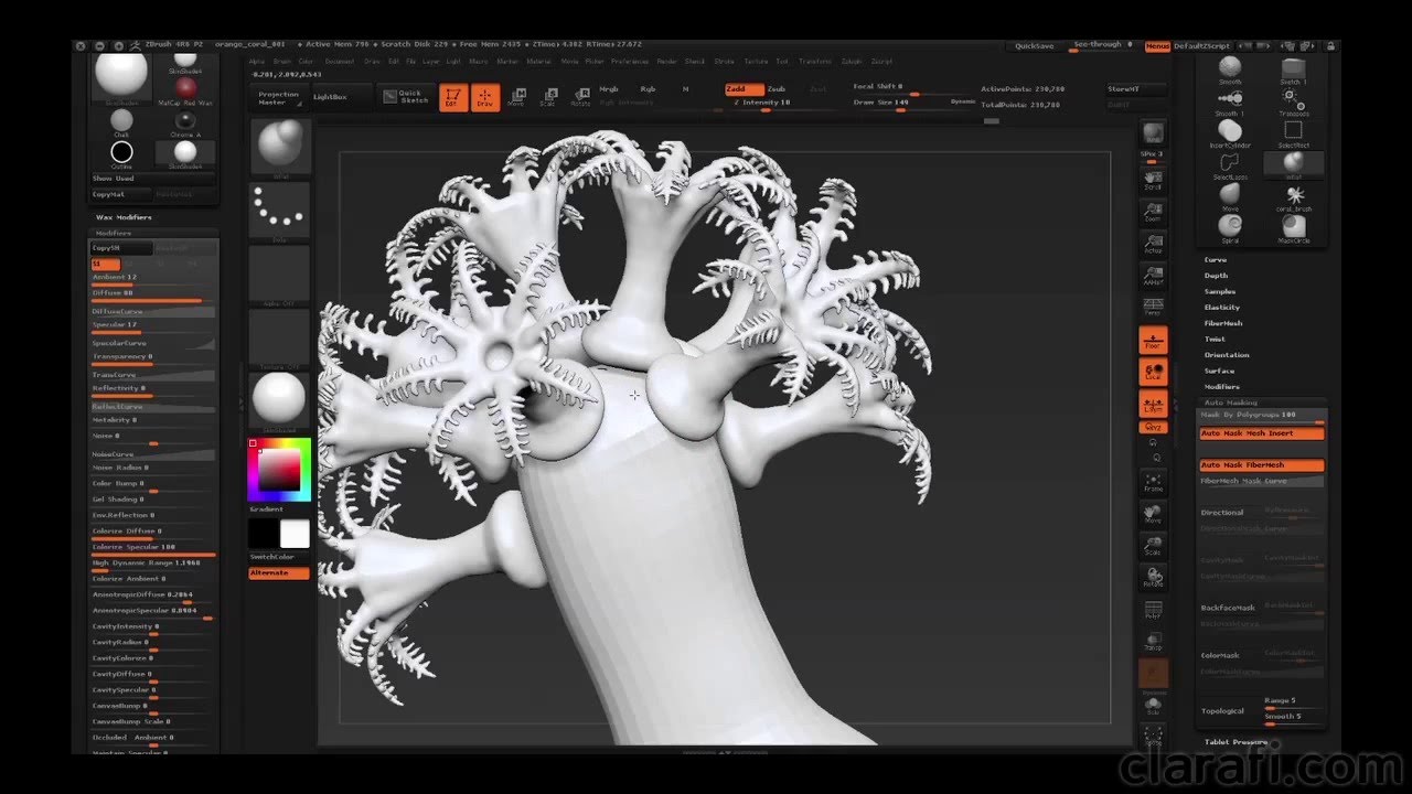 Modeling & Rendering Organic Structures in ZBrush & Photoshop - Chap19 ...