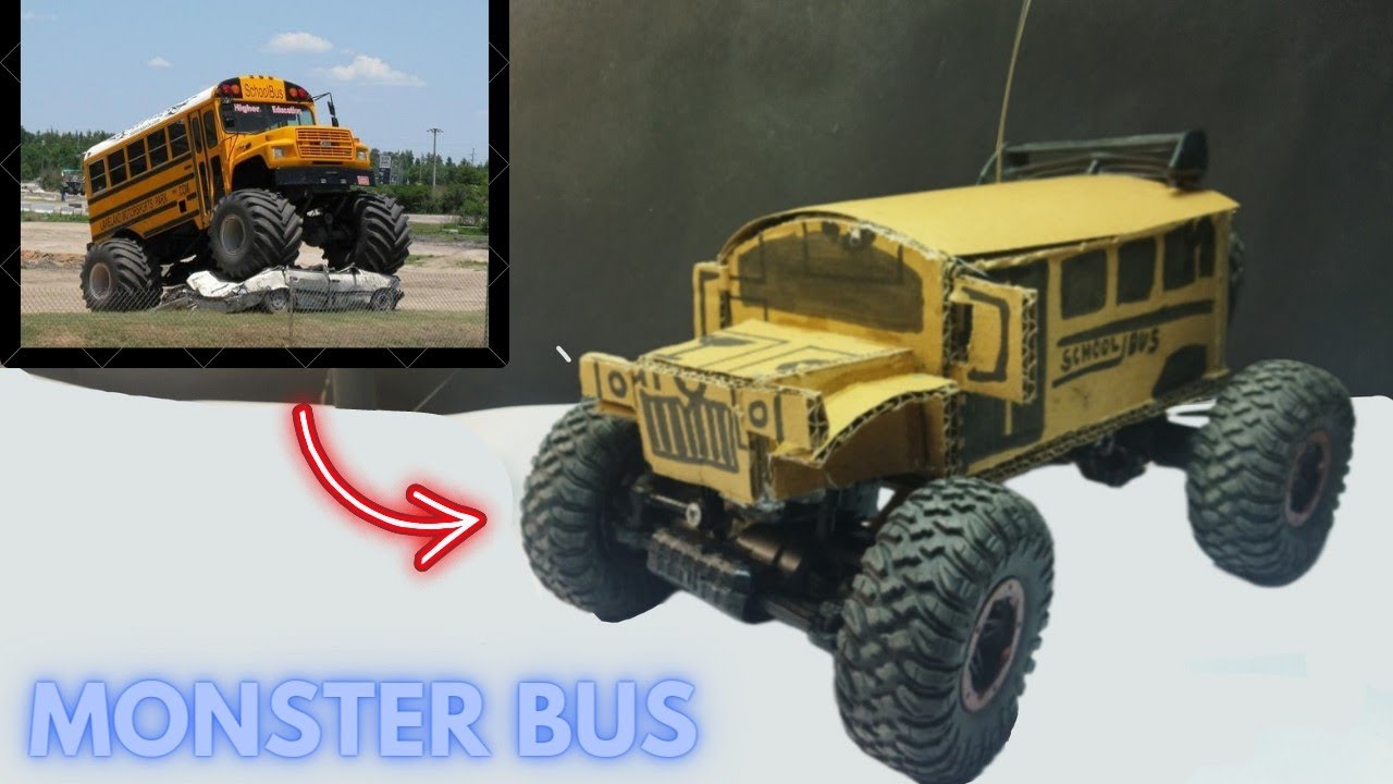 How to make a crazy school bus 😄 || monster bus || rc monster bus || # ...