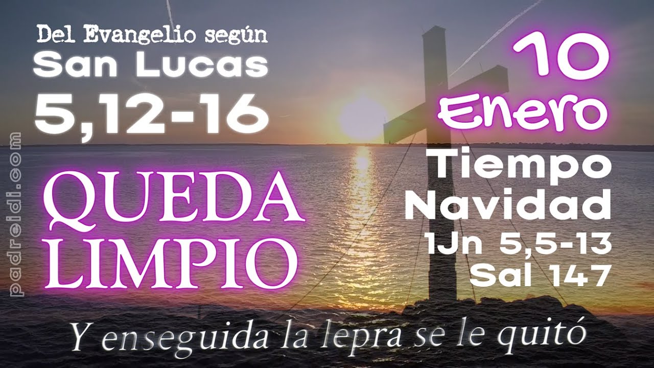 Enero 10, Evangelio según san Lucas 5,12-16, Y enseguida la lepra se le ...