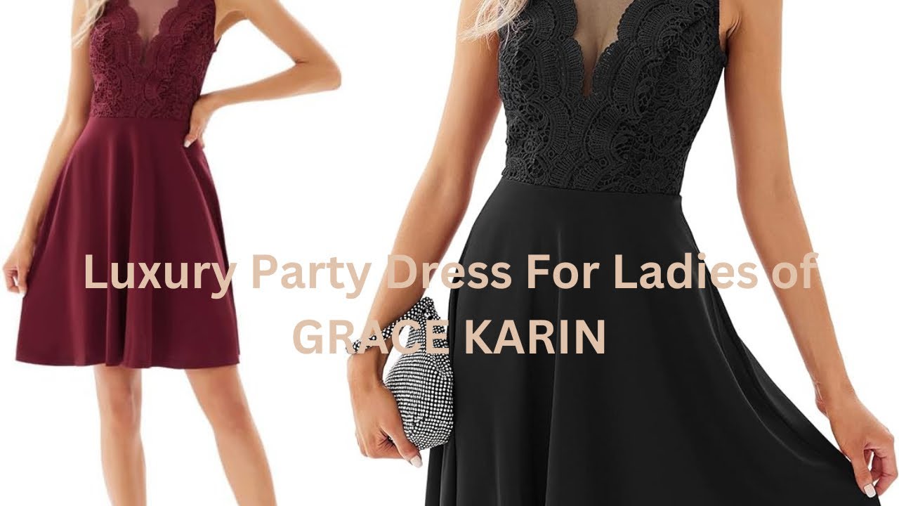 Luxury Party Dress for Ladies | GRACE KARIN Women Sleeveless Deep V ...