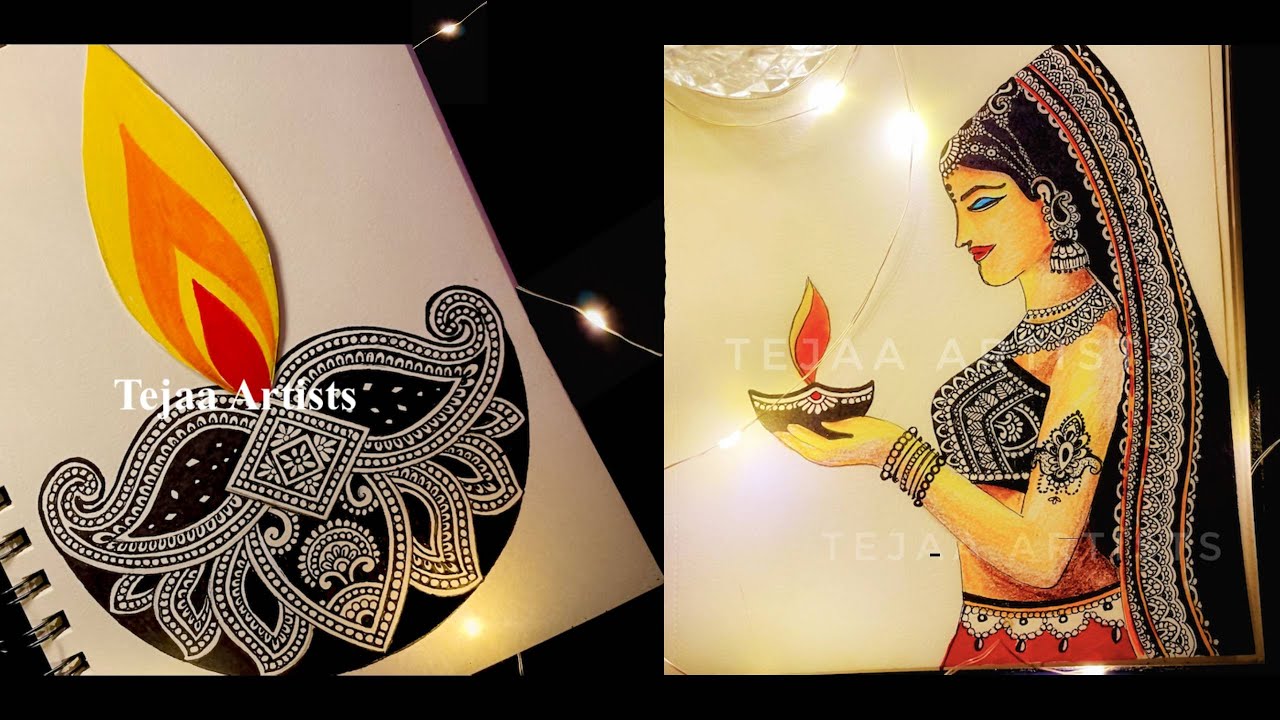 diwali mandala art | diwali drawing / How to draw a Mandala for ...