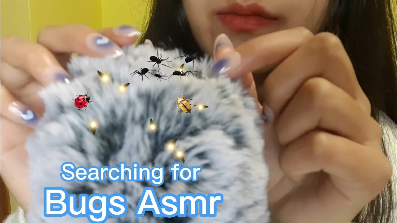ASMR Looking for Bugs and Plucking🐛(fluffy mic scratching) - YouTube