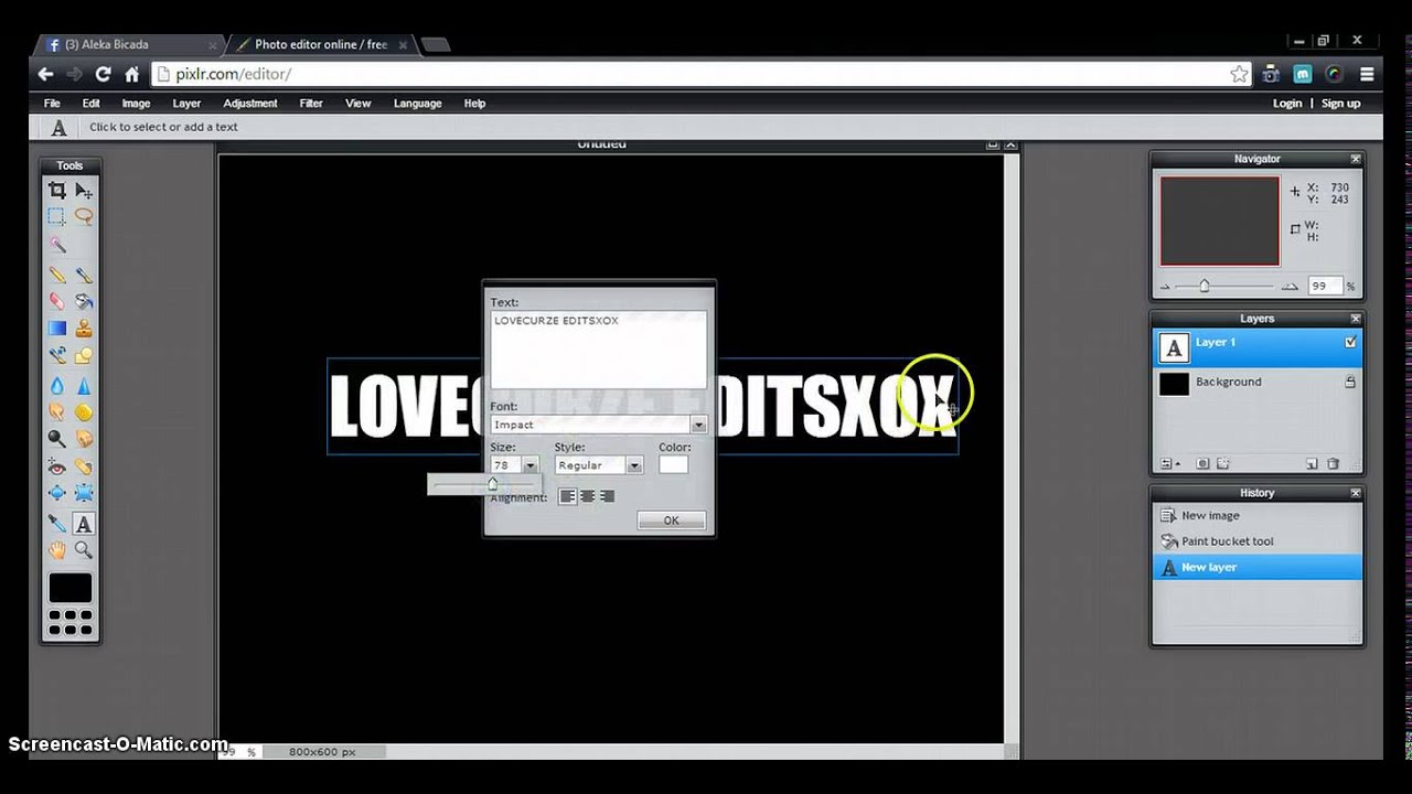 ~ How To Make A Reflective Text In Pixlr ~ - YouTube