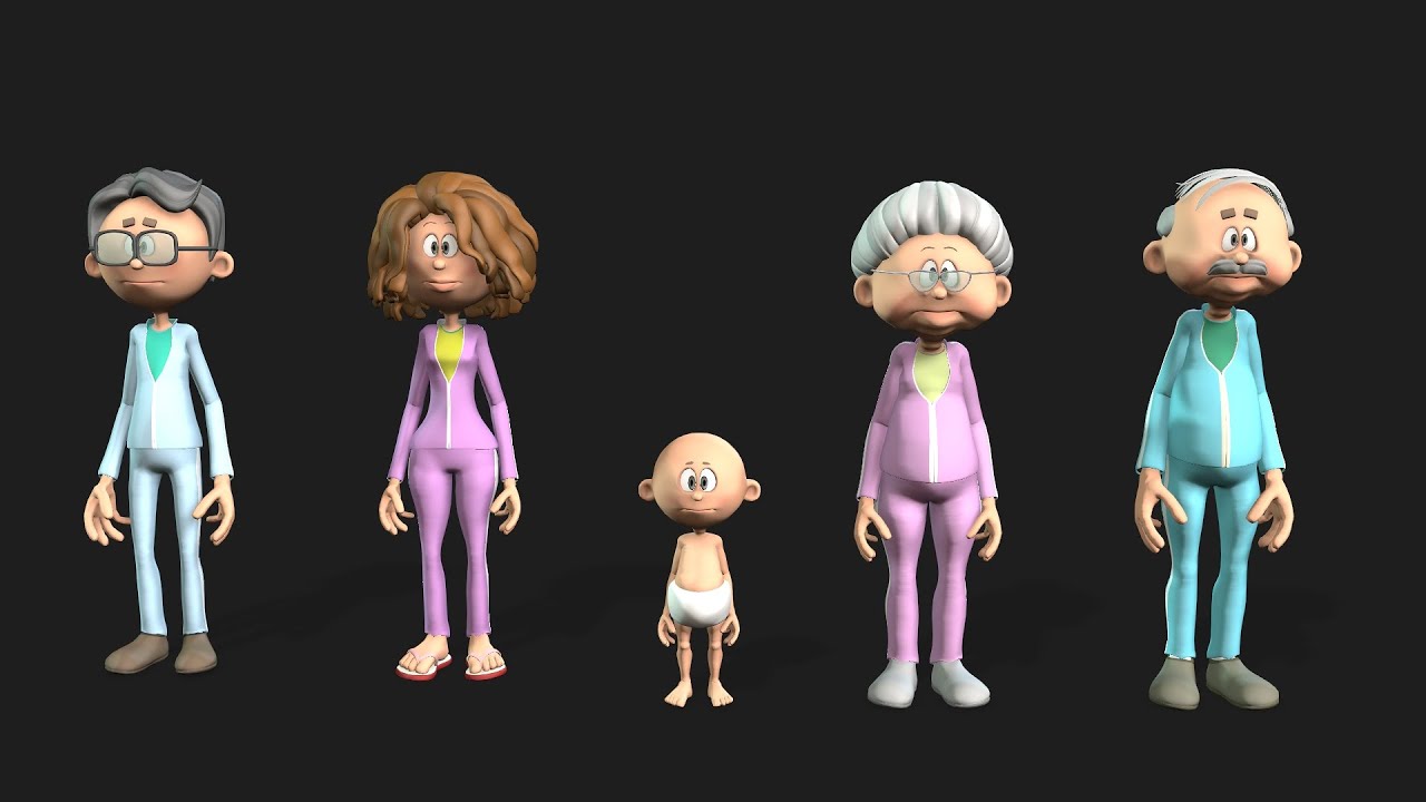 Iclone character toon family - YouTube