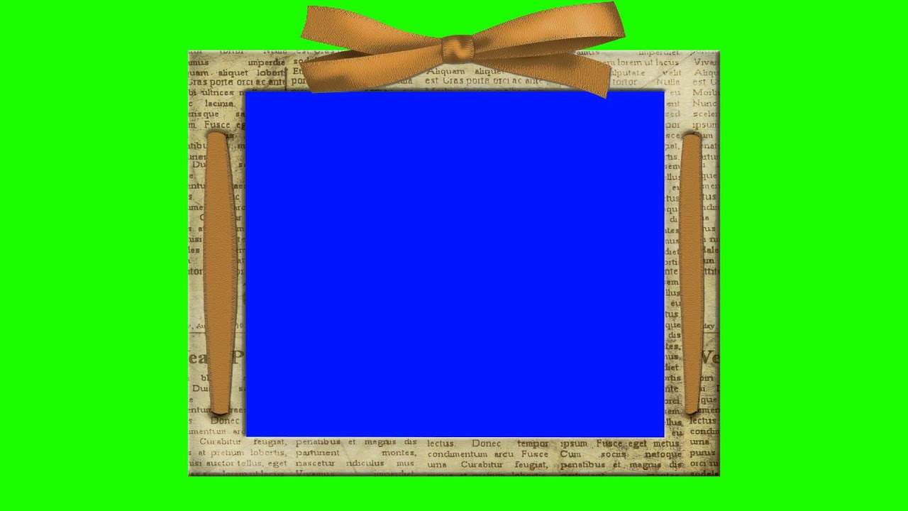 paper photo frame in green screen free stock footage - YouTube