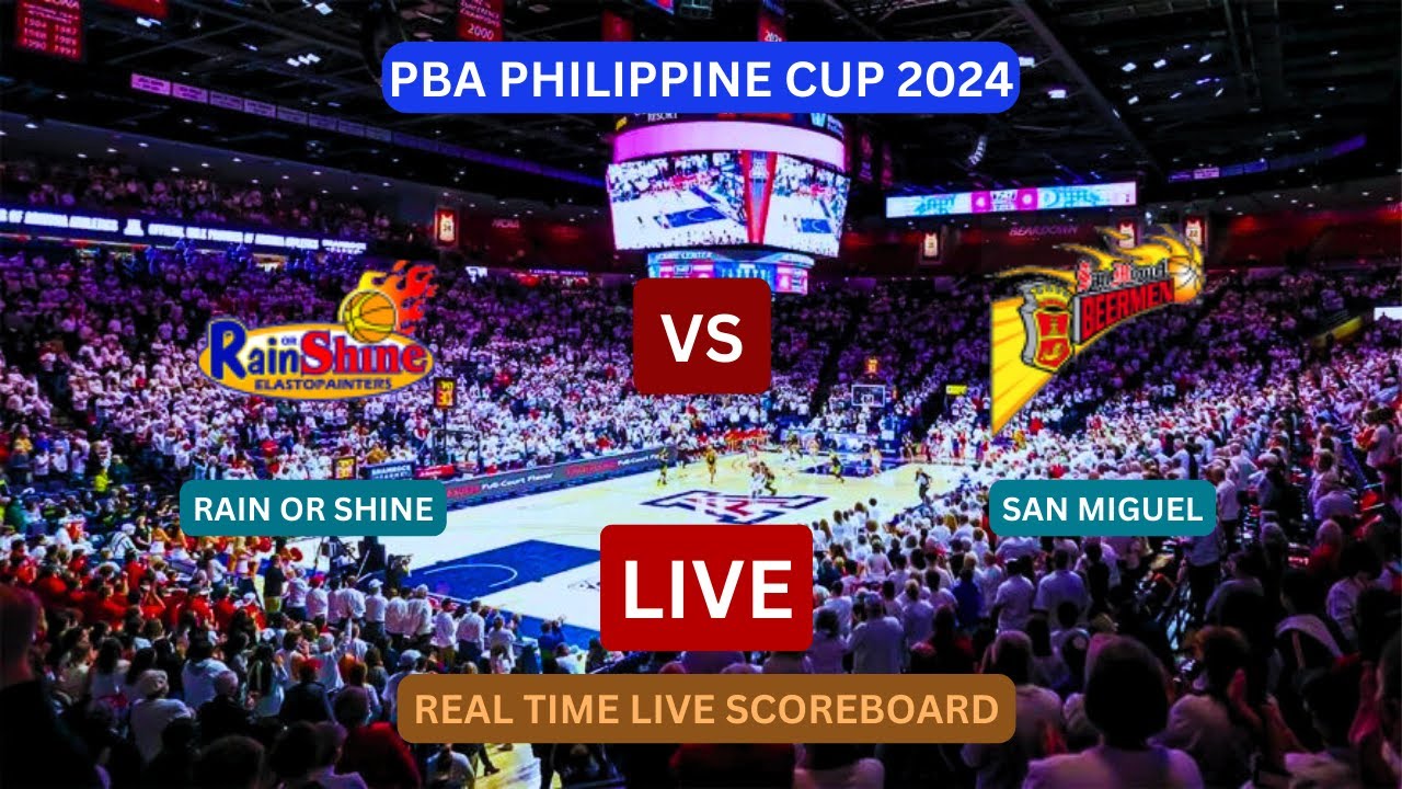Rain or Shine Vs San Miguel LIVE Score UPDATE Today Basketball PBA ...