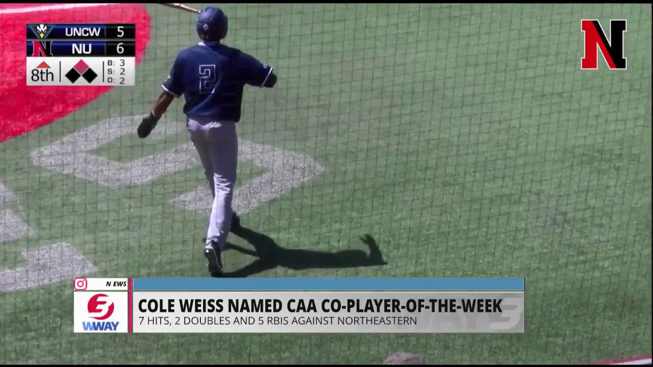 UNCW's Cole Weiss named CAA Co-Player-of-the-week - YouTube