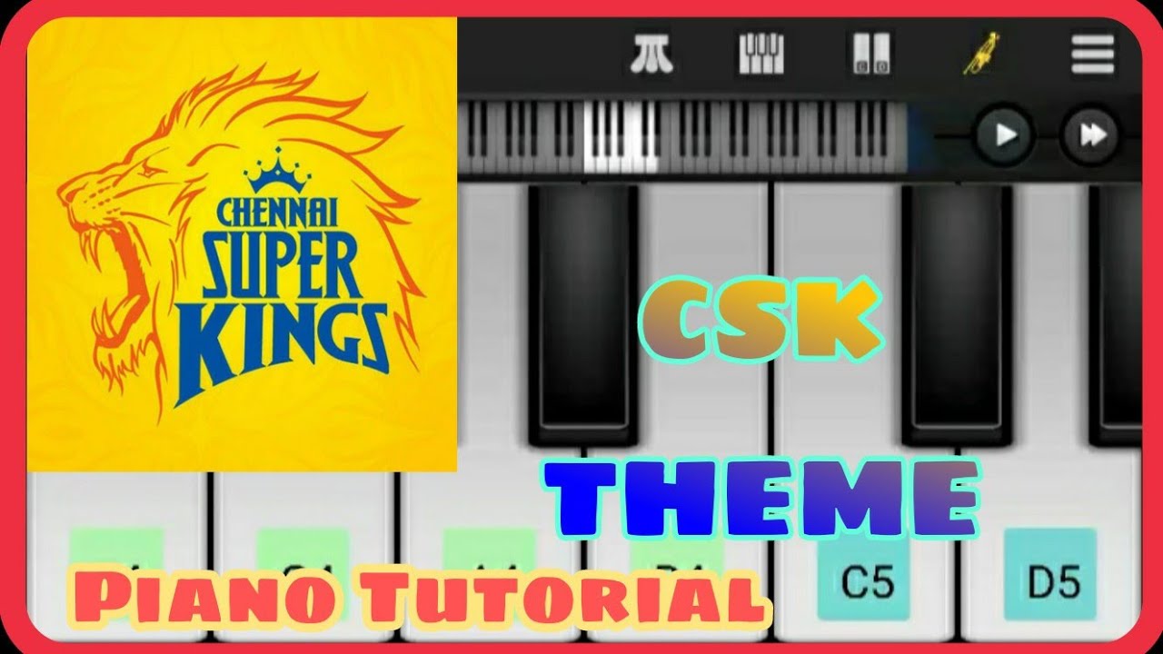 CSK THEME || Piano Tutorial || #ipl #csk - YouTube