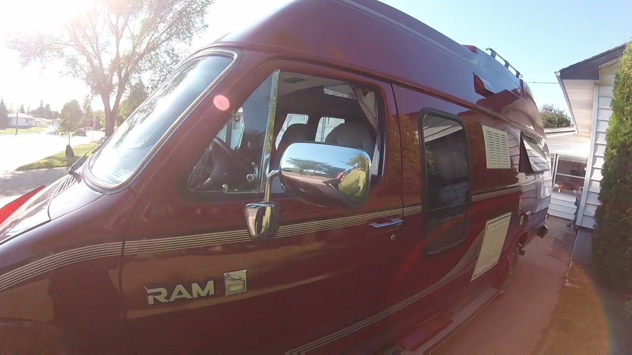 '88 Big Red Get-Away Camper Van Conversion Run Around Town - YouTube