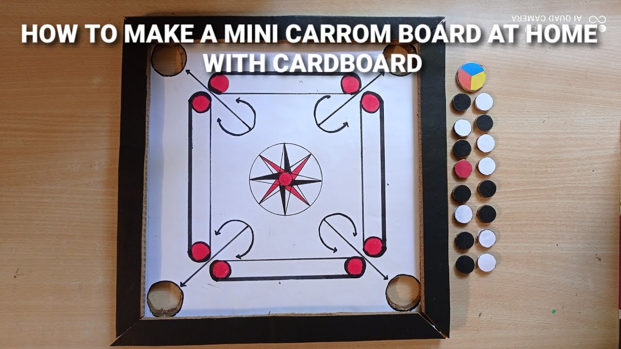 How to make a mini carrom board at home during lockdown / DIY crafts ...