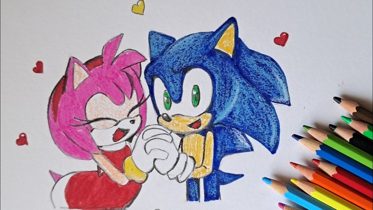 How to draw Sonic and Amy Rose 🩷!!!! #sonic #amy #sonicthehedgehog ...